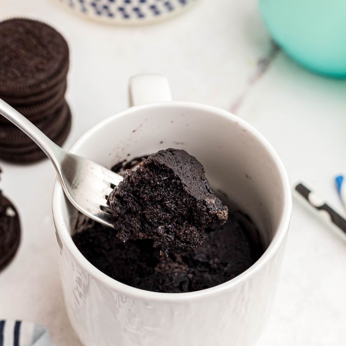 Oreo Mug Cake - Celebrating Simply