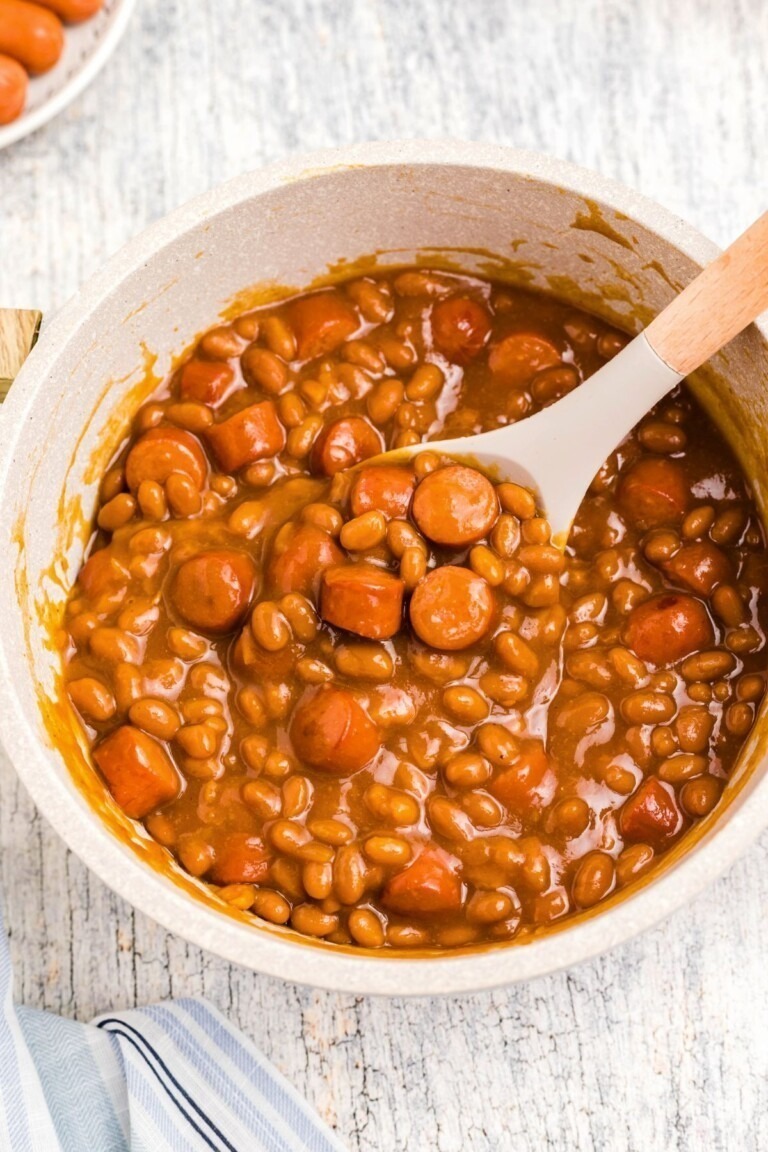 Homemade Beanie Weenies - Celebrating Simply