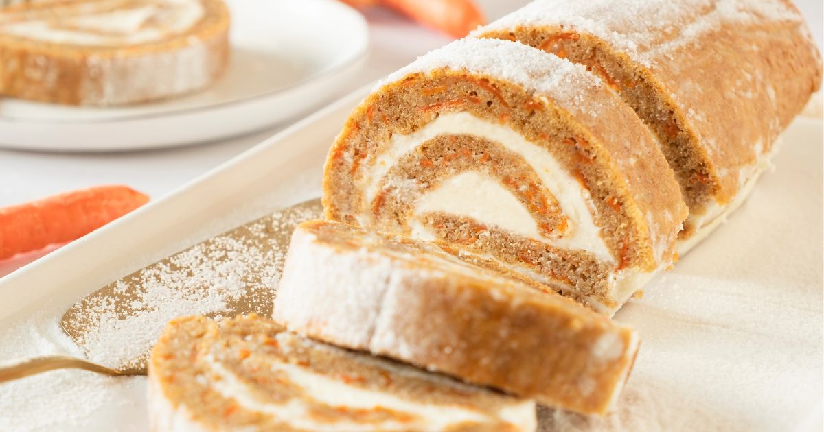 Easy Carrot Cake Roll - Celebrating Simply
