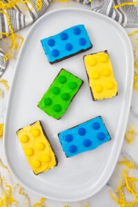 Cute and Easy Lego Brownies - Celebrating Simply